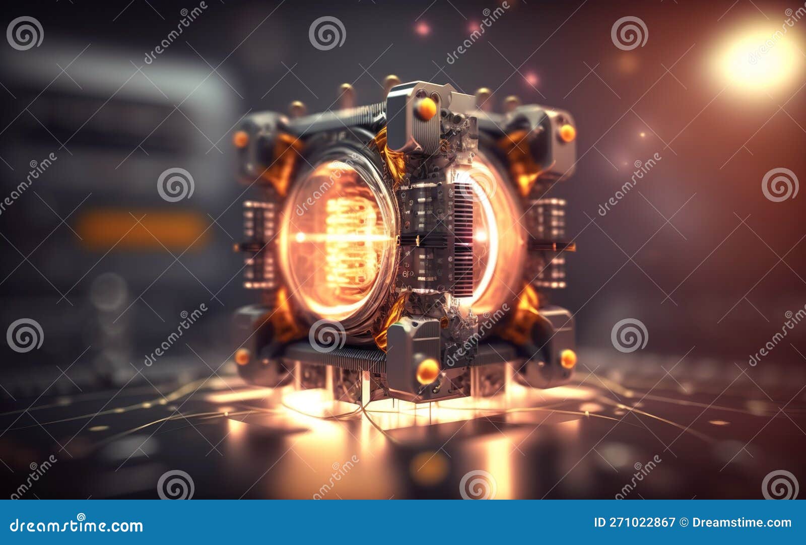 Portable Quantum Computer Cube-shaped Abstract Concept of Future ...