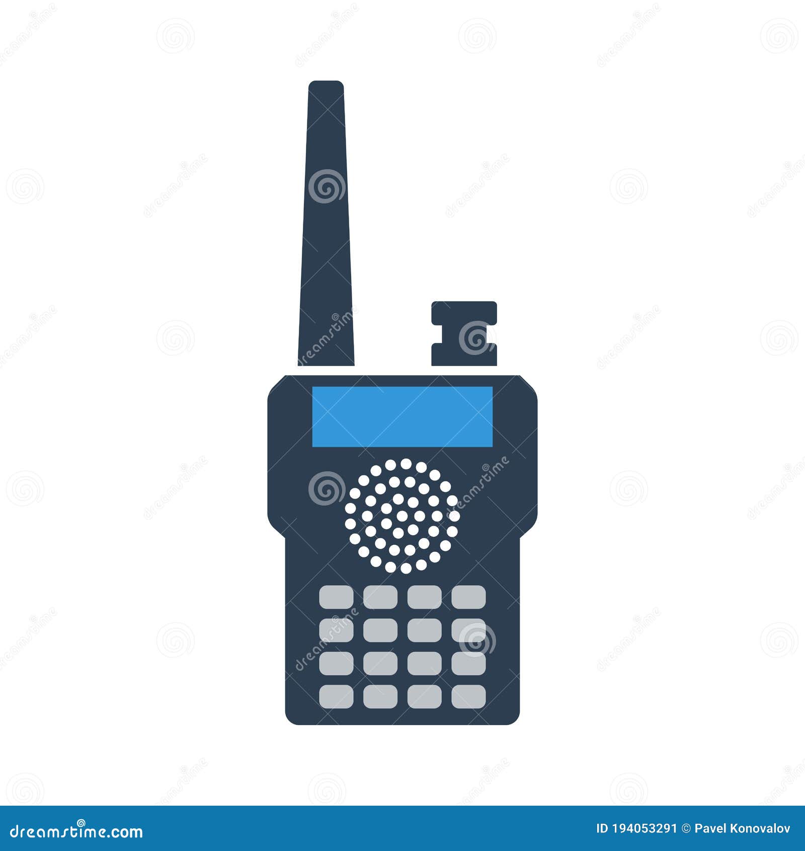 Portable Radio Icon stock vector. Illustration of transmitter - 194053291