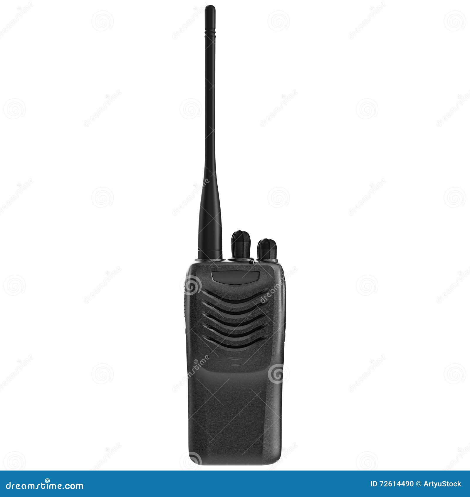 Portable Radio Mobile, Front View Stock Illustration - Illustration of ...