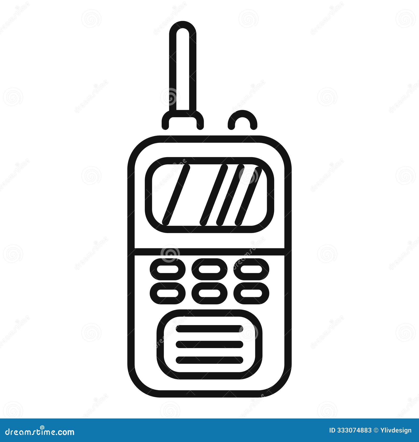 Portable Radio Transceiver Device for Communication Line Icon Stock ...