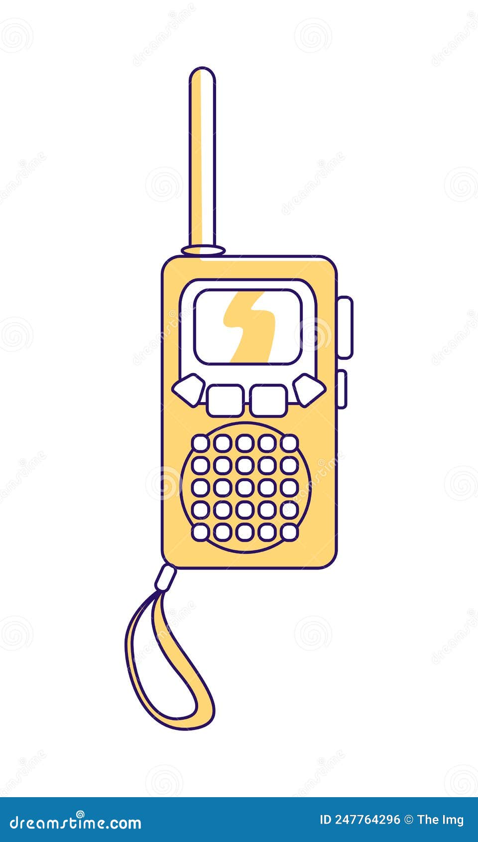 Portable Radio Transmitter Semi Flat Color Vector Element Stock Vector ...