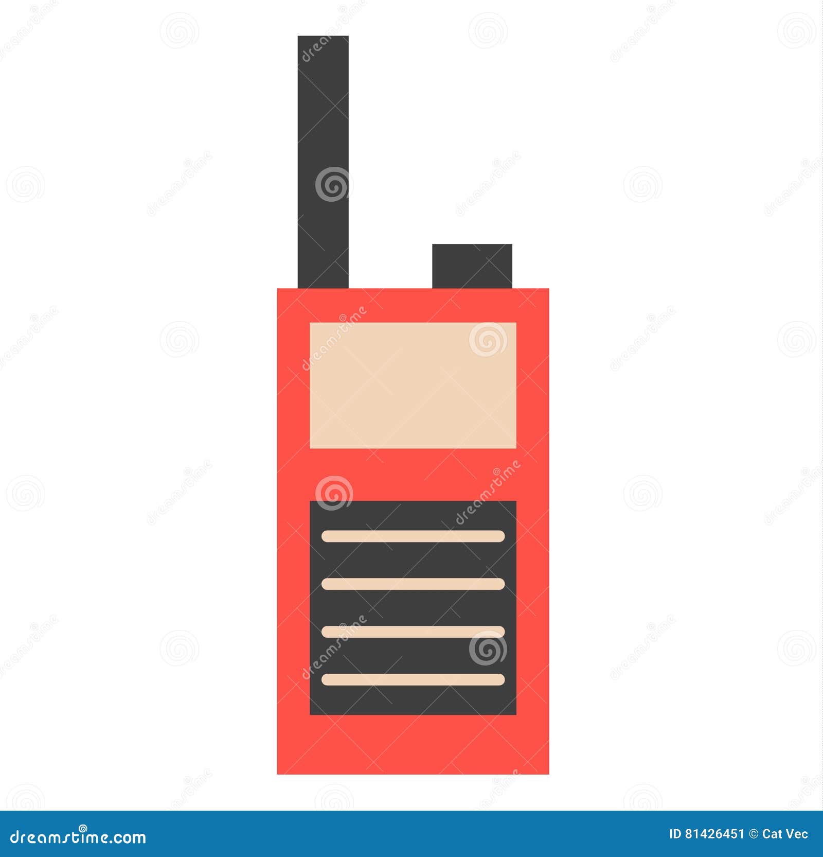 Portable Radio Vector Icon. | CartoonDealer.com #81426451