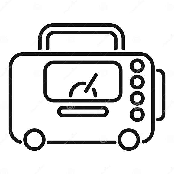 Portable X Ray Machine Showing Screen and Buttons Icon Stock Vector ...