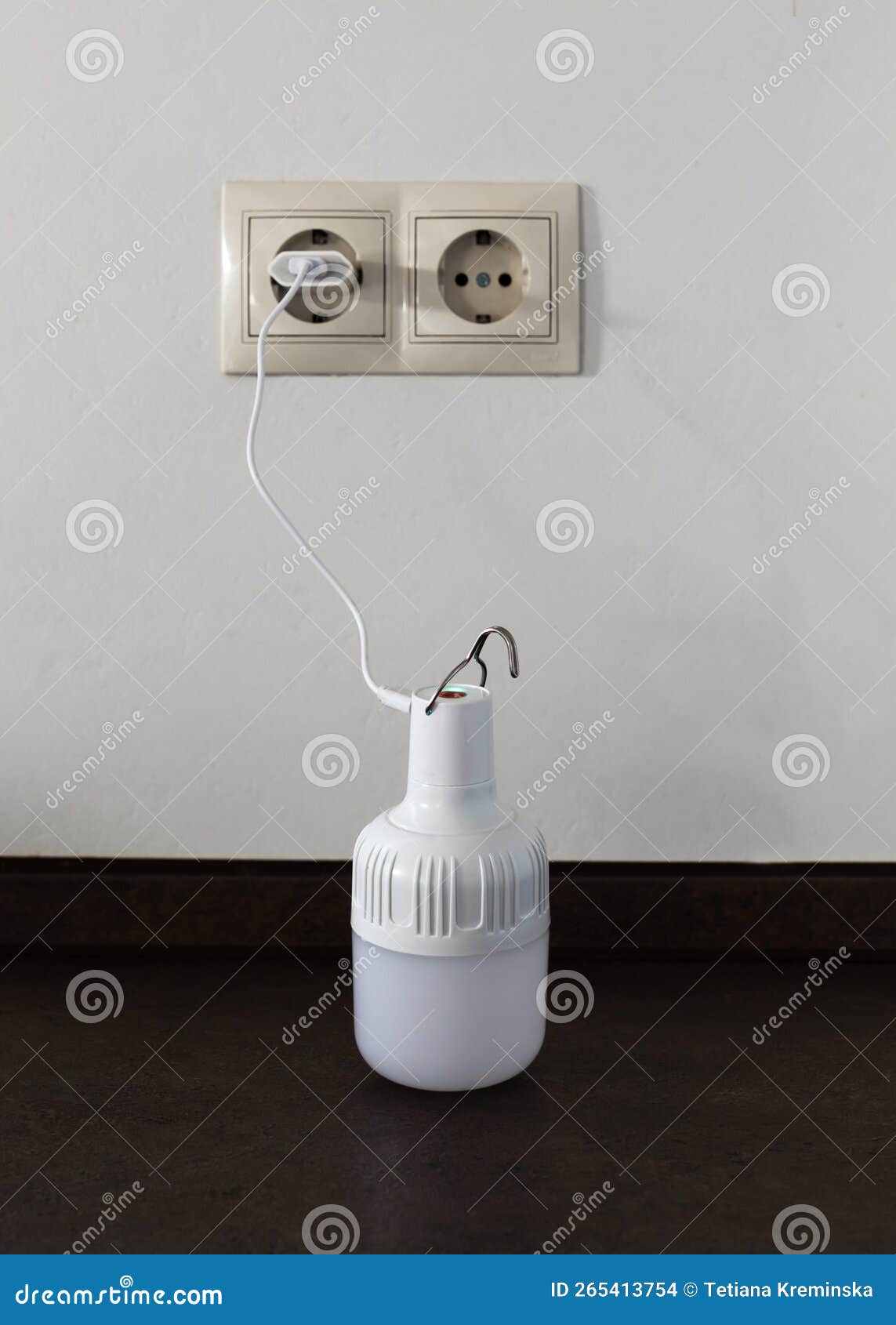 The Portable Rechargeable LED Emergency Light with Built-in Battery is ...