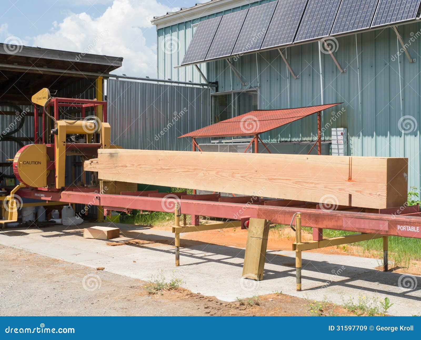 Portable Sawmill stock image. Image of cutter, manufacture - 31597709