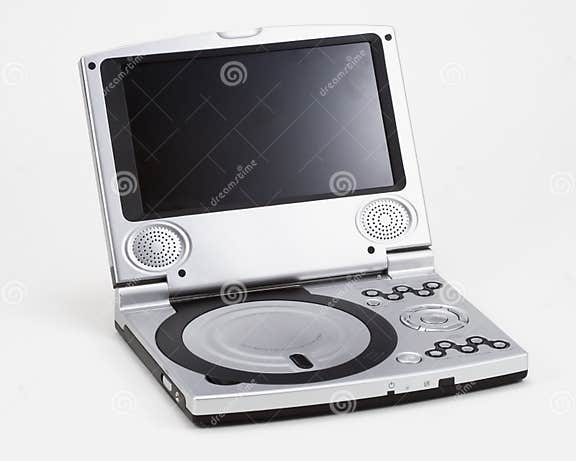Portable Silver DVD Player stock photo. Image of video - 1663278