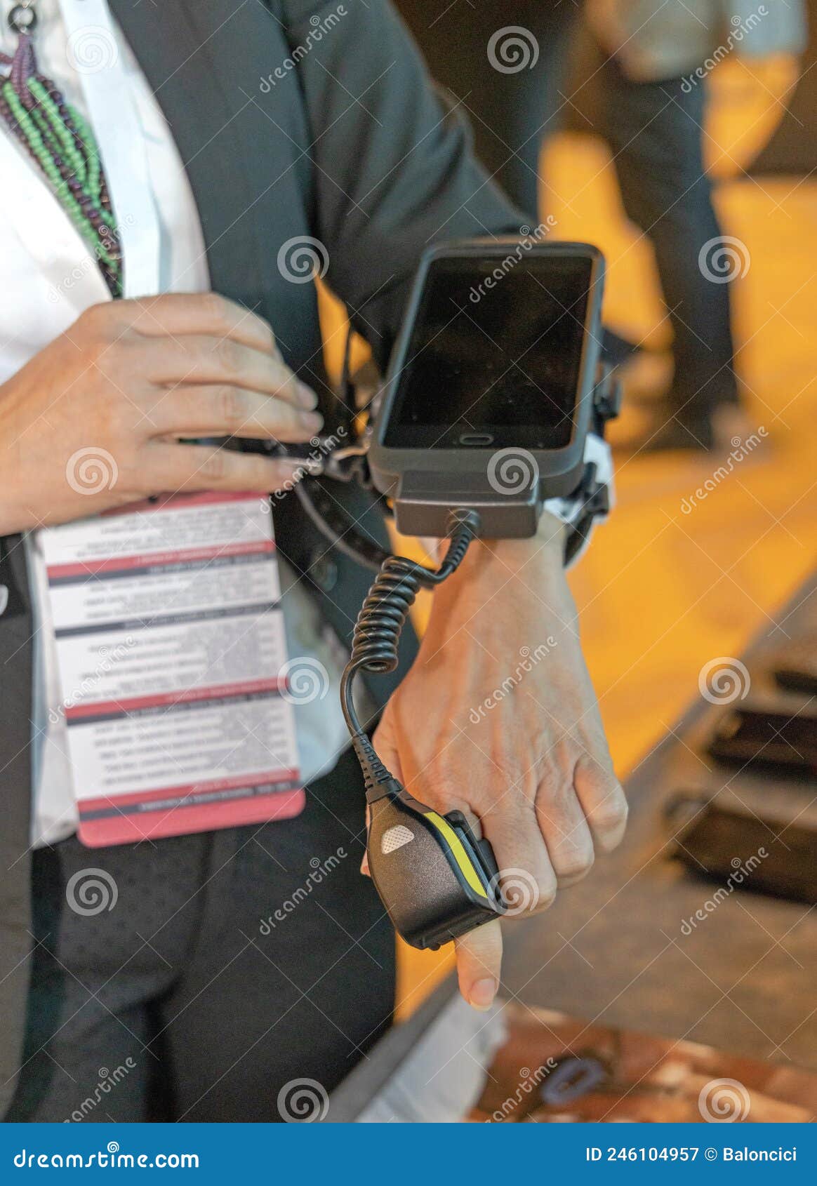 Finger Mounted Barcode Scanner Stock Image - Image of fulfillment ...