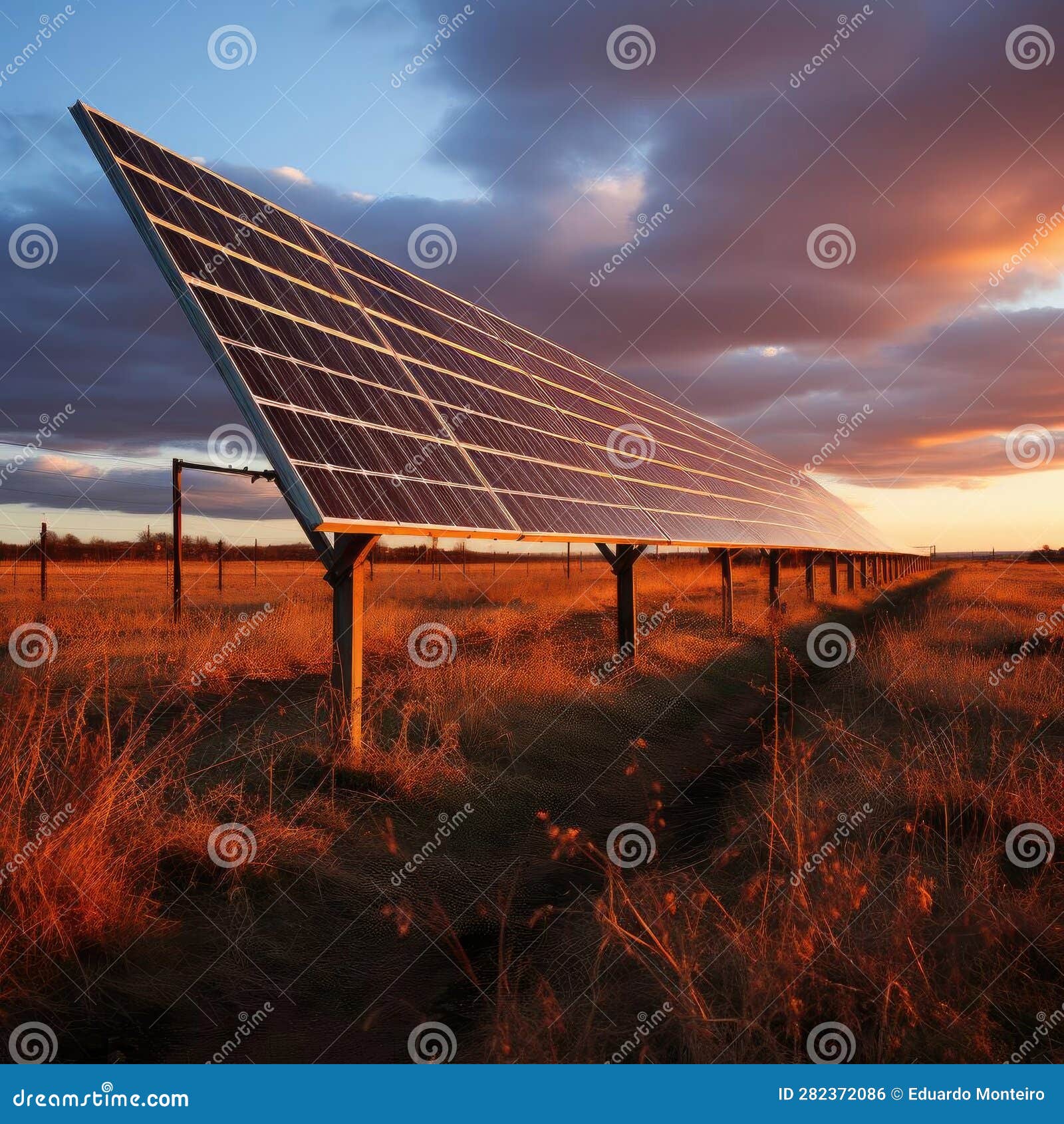 Portable Solar Panel Charges Electronics Outdoors Stock Illustration ...
