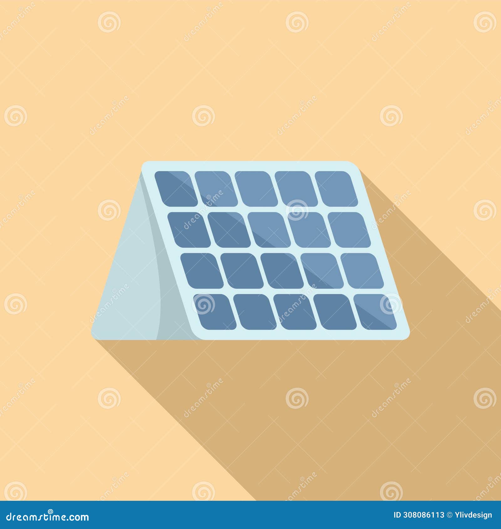 Portable Solar Panel Icon Flat Vector. Converter Cell Stock Vector ...