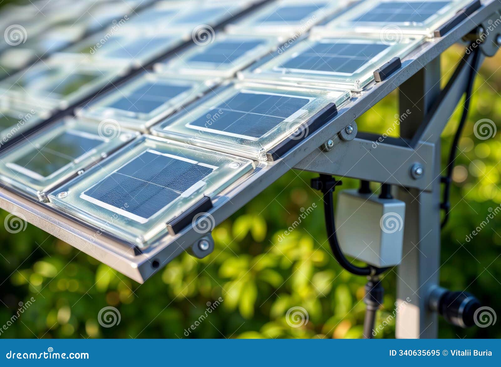 Adventure Ready: Portable Solar Panel on Stand, Generative Ai Stock ...