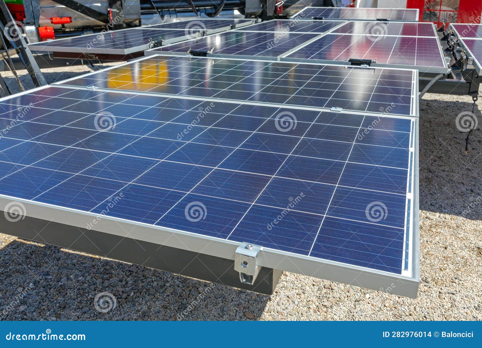 Portable Solar Panels stock photo. Image of movable - 282976014