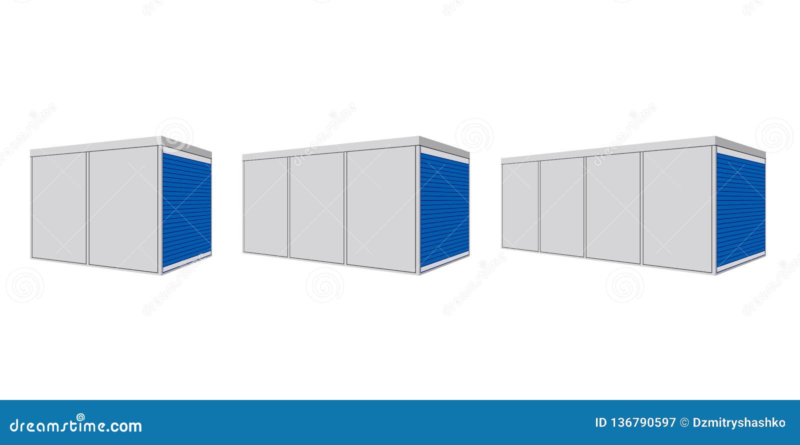 Portable Storage Container Icon Set Stock Vector - Illustration of ...