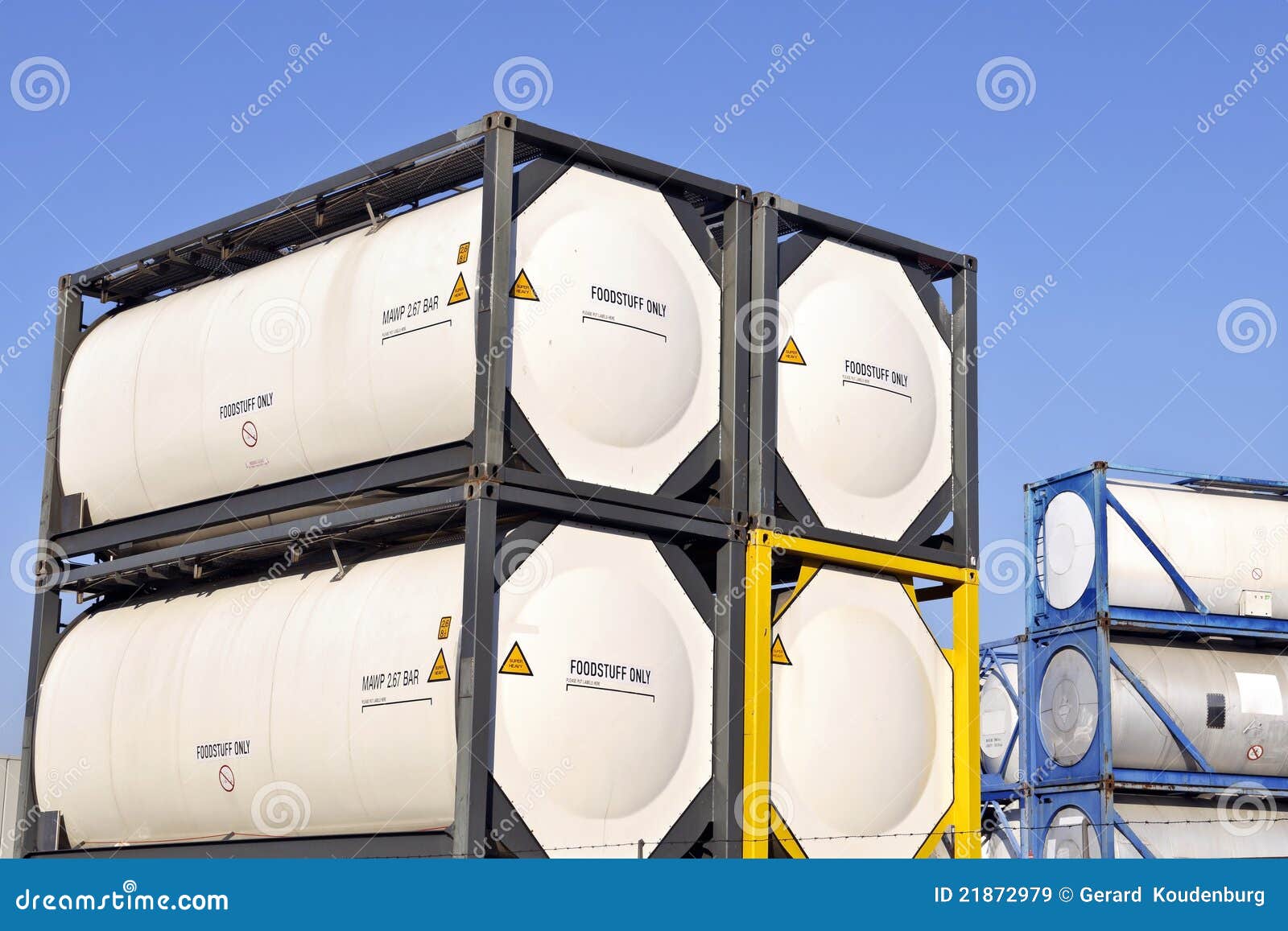 Portable storage tanks stock image. Image of danger, storage - 21872979