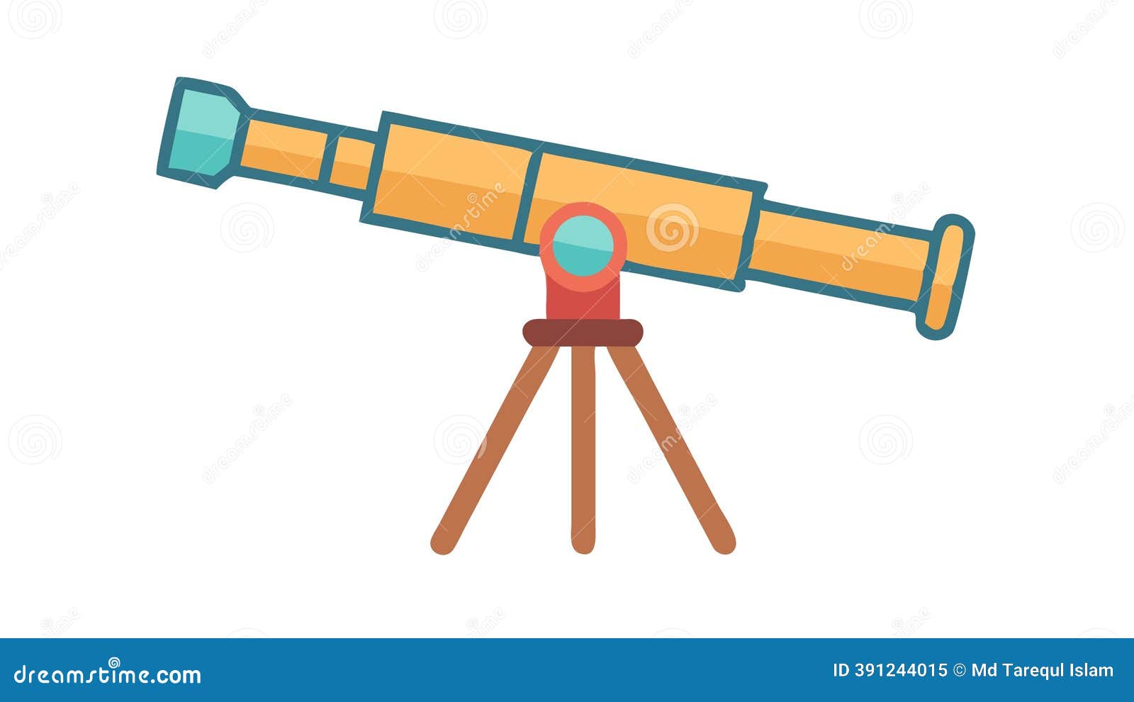 Telescope On Tripod Linear Vector Icon. Astronomer Instrument ...