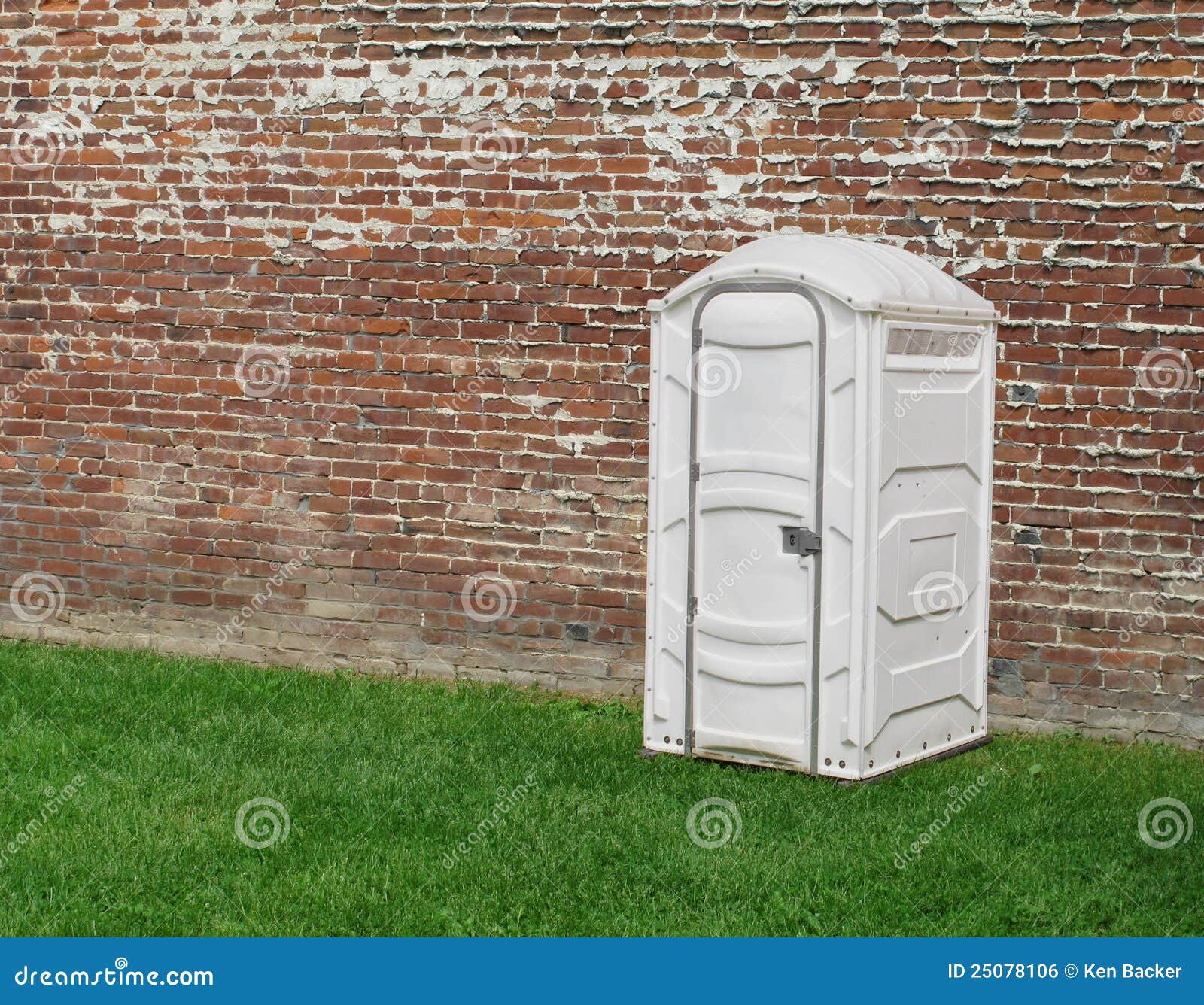 Portable Toilet by Brick Wall. Stock Photo - Image of potty, latrine ...