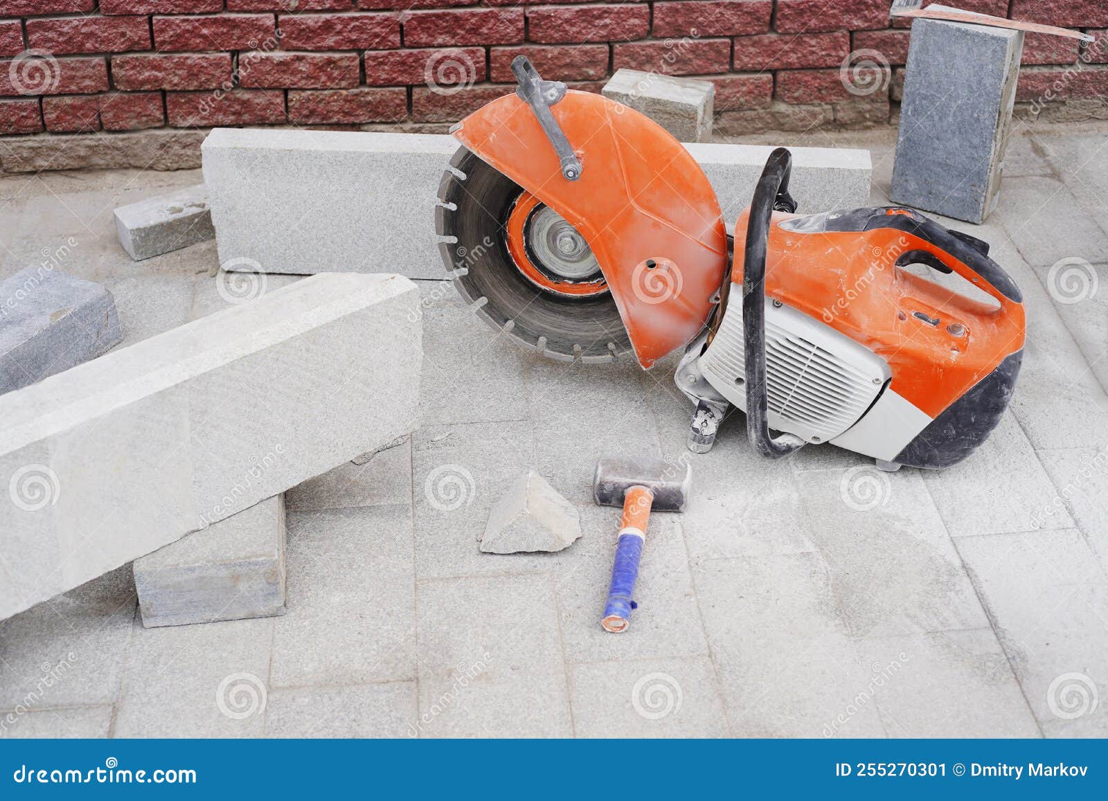 Portable Tool for Processing Stone and Solid Building Materials. a ...