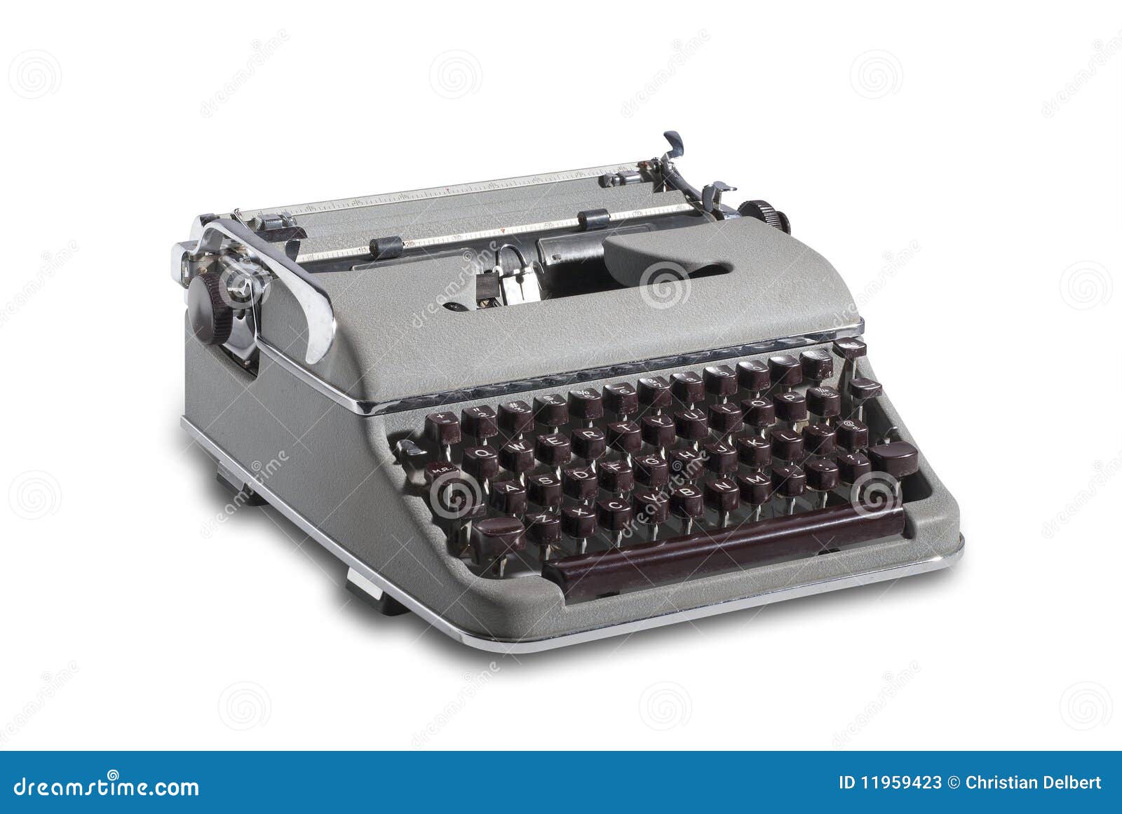 Portable typewriter stock image. Image of vintage, retro - 11959423