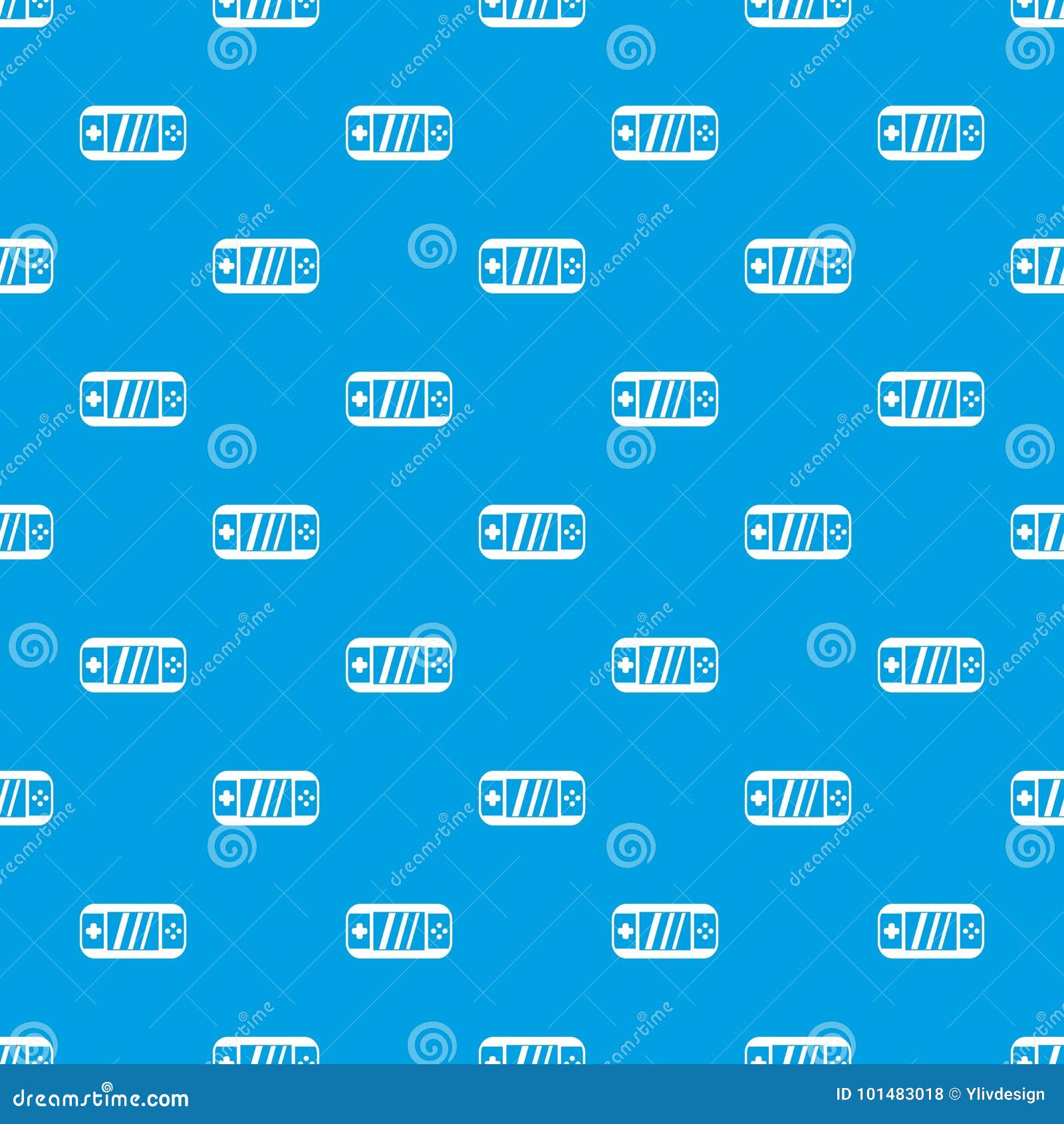 Portable Video Game Console Pattern Seamless Blue Stock Vector ...