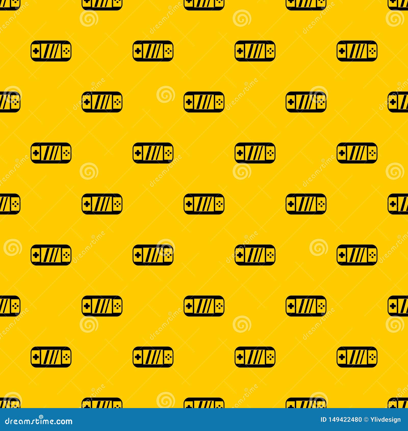 Portable Video Game Console Pattern Vector Stock Vector - Illustration ...