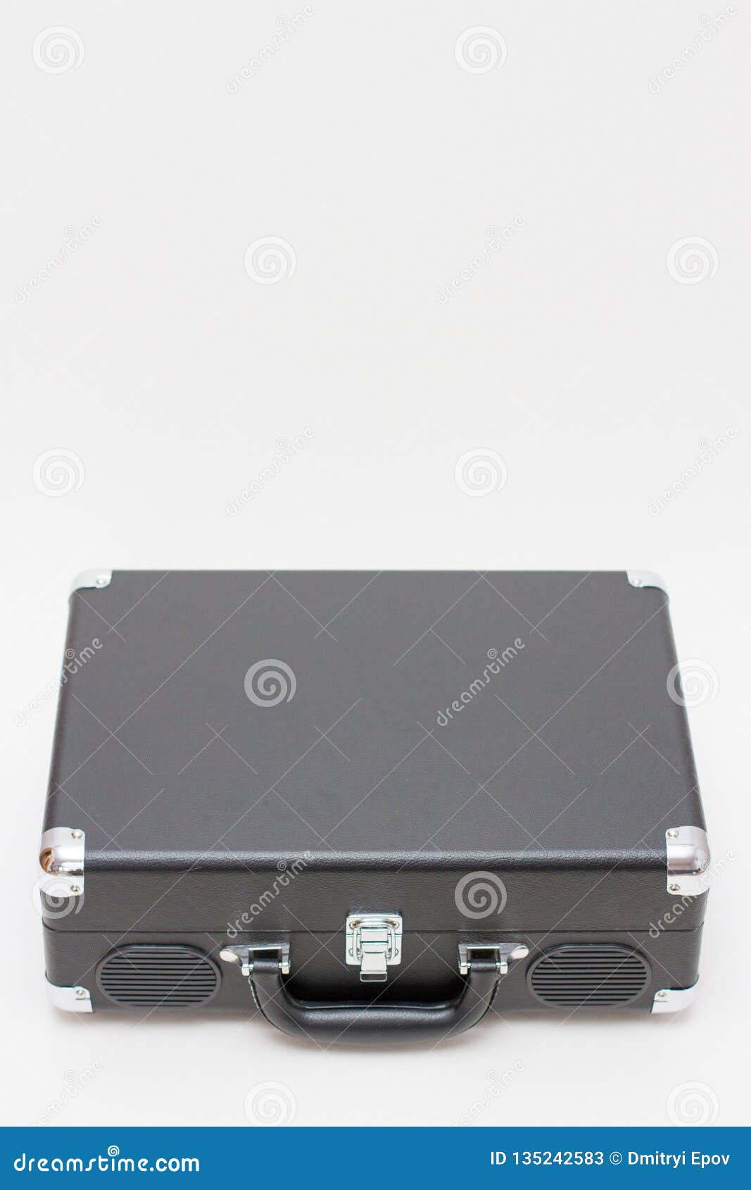 Portable Vinyl Record Player Case Closed Stock Image - Image of close ...