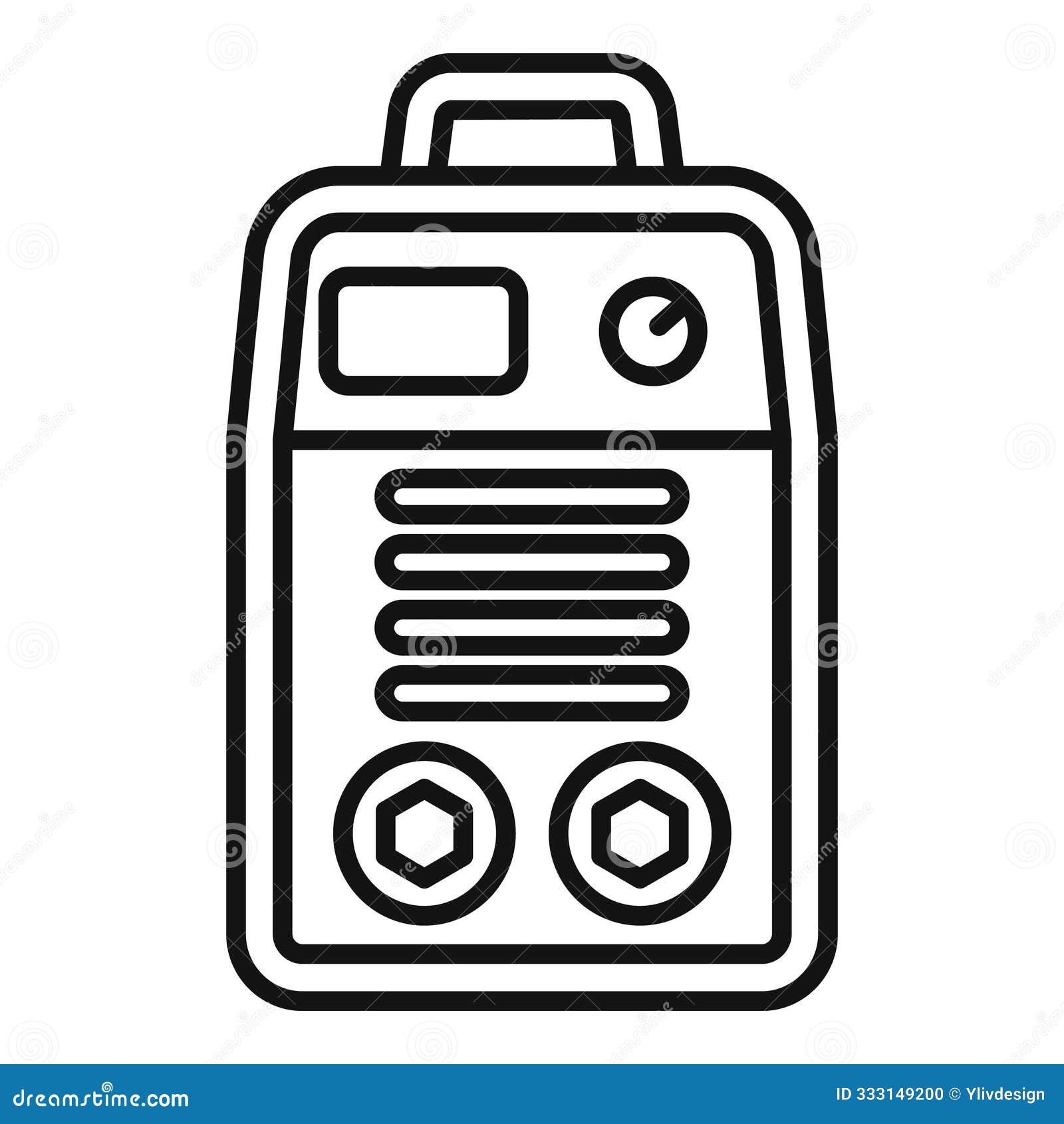 Portable Welding Machine Showing Control Panel Icon Stock Illustration ...