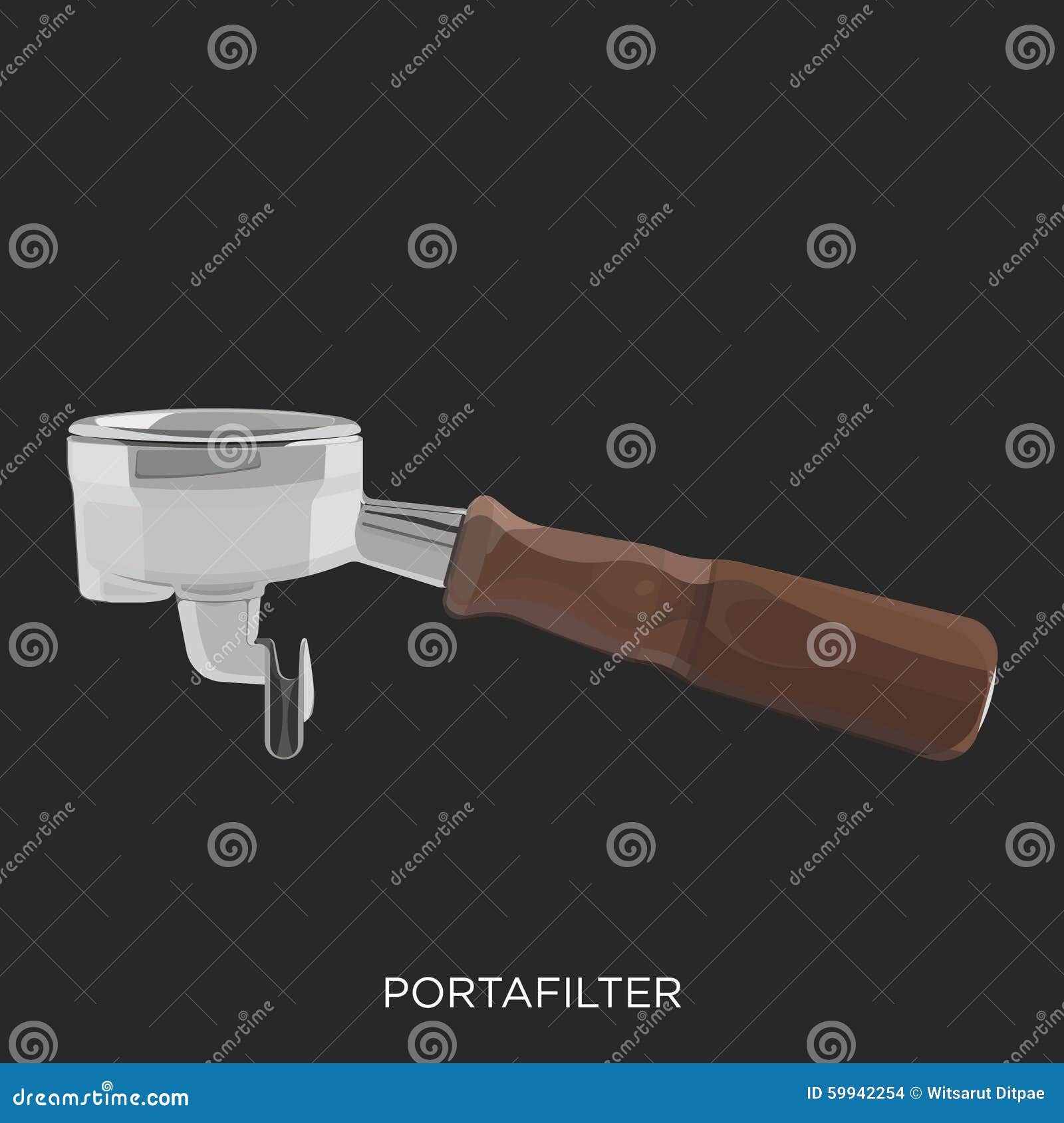 Porta Filter Icon In Line Style. Porta Filter Line Illustration Cartoon ...