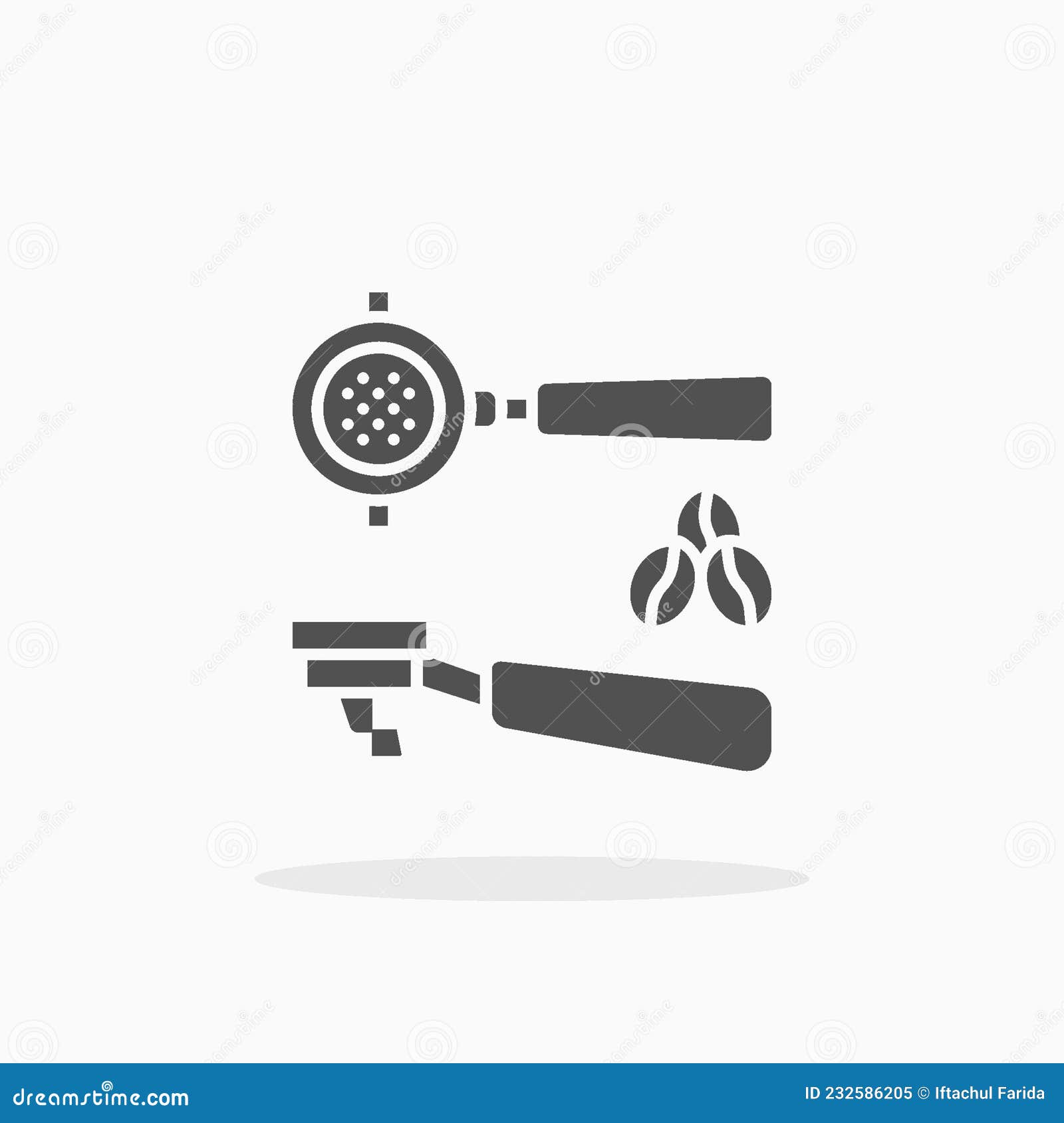 Portafilter Icon. Solid Black Stock Vector - Illustration of graphic ...