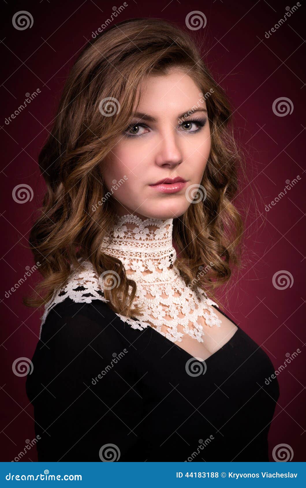 Portait Beautiful Young Woman Stock Photo - Image of young, adult: 44183188