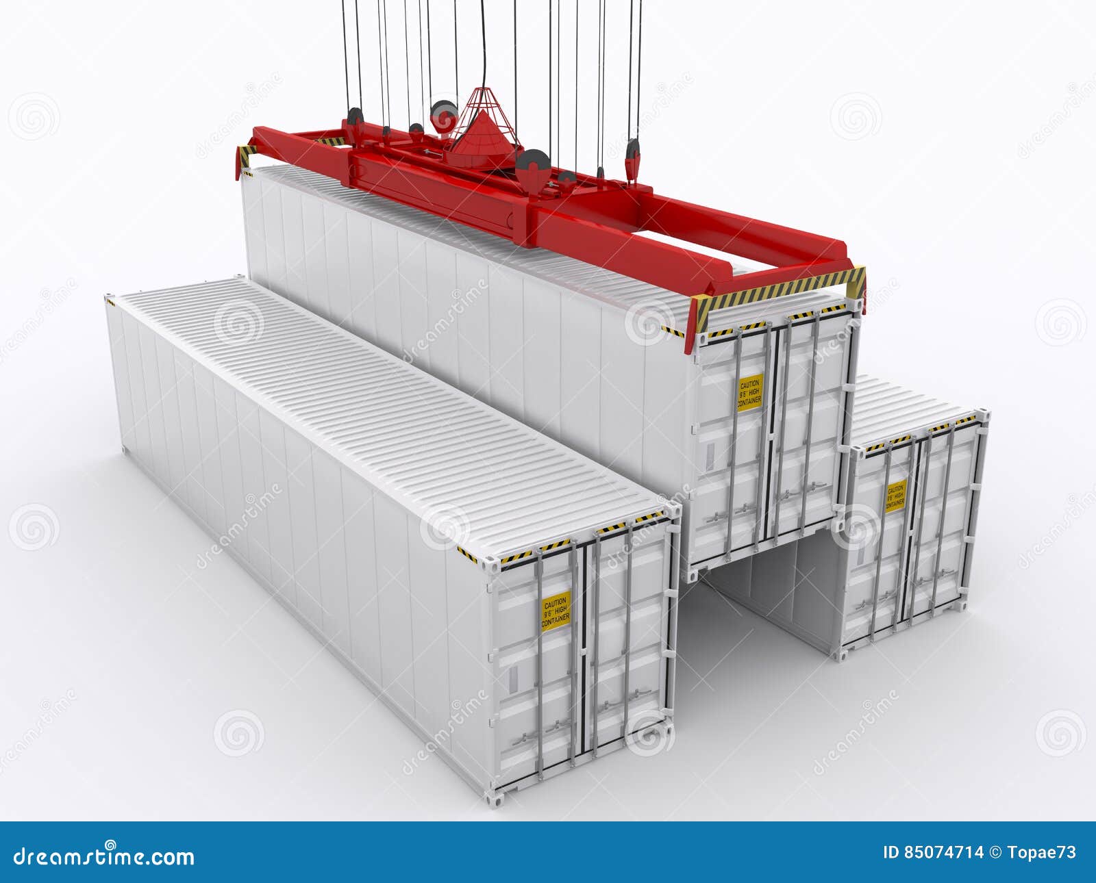 Portal Crane Load Container Stock Illustration - Illustration of port ...