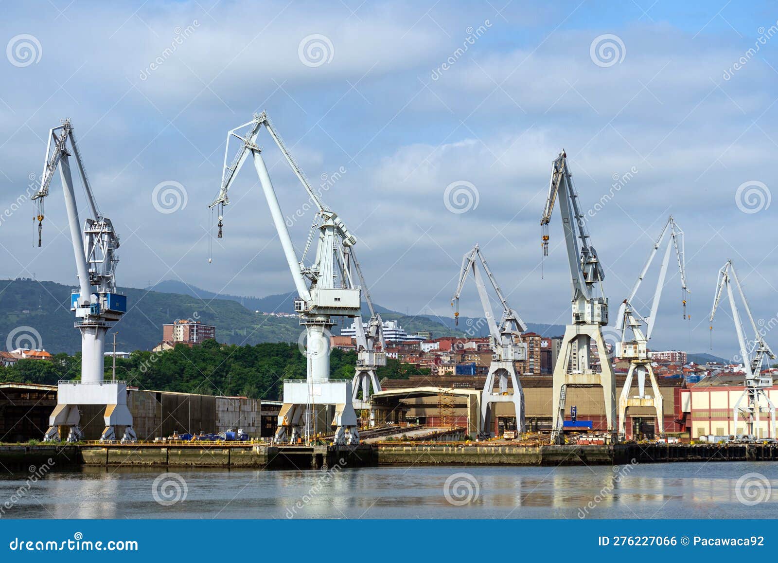 Portal Cranes. Portal Cranes in the Port Stock Photo - Image of country ...