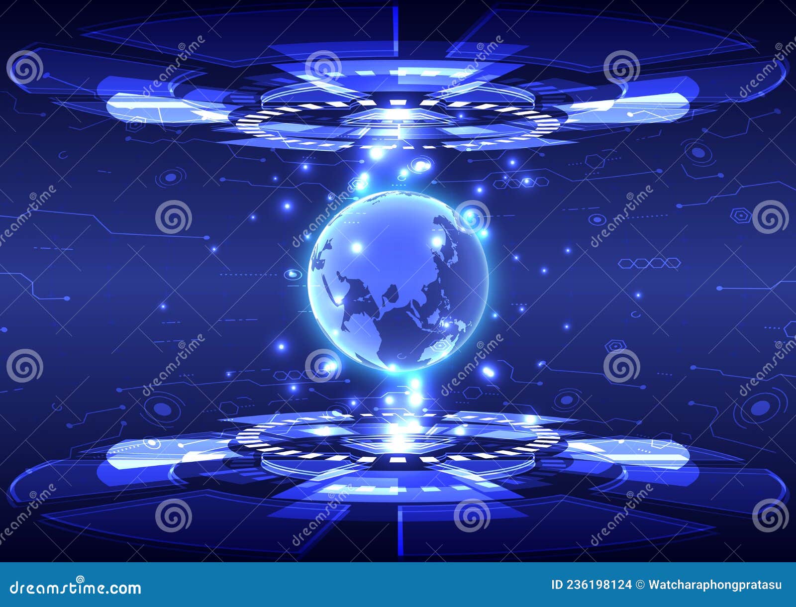 Portal And Globe Hologram Science Futuristic. Sci-fi Digital Hi-tech In ... Portal And Globe Hologram Science Futuristic. Sci-fi Digital Hi-tech In ...
