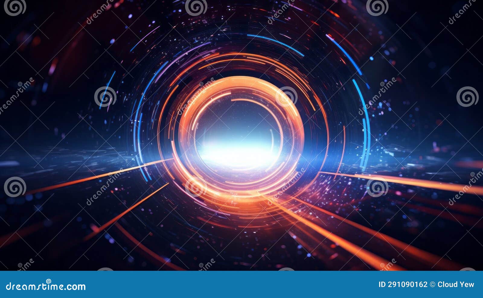 Portal Like Abstract Design To the Future Stock Illustration ...