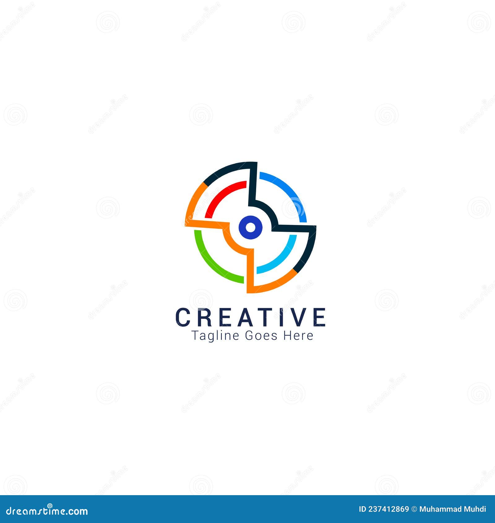 Portal Logo Design Circle Concept Template Element. Vector Stock Vector ...