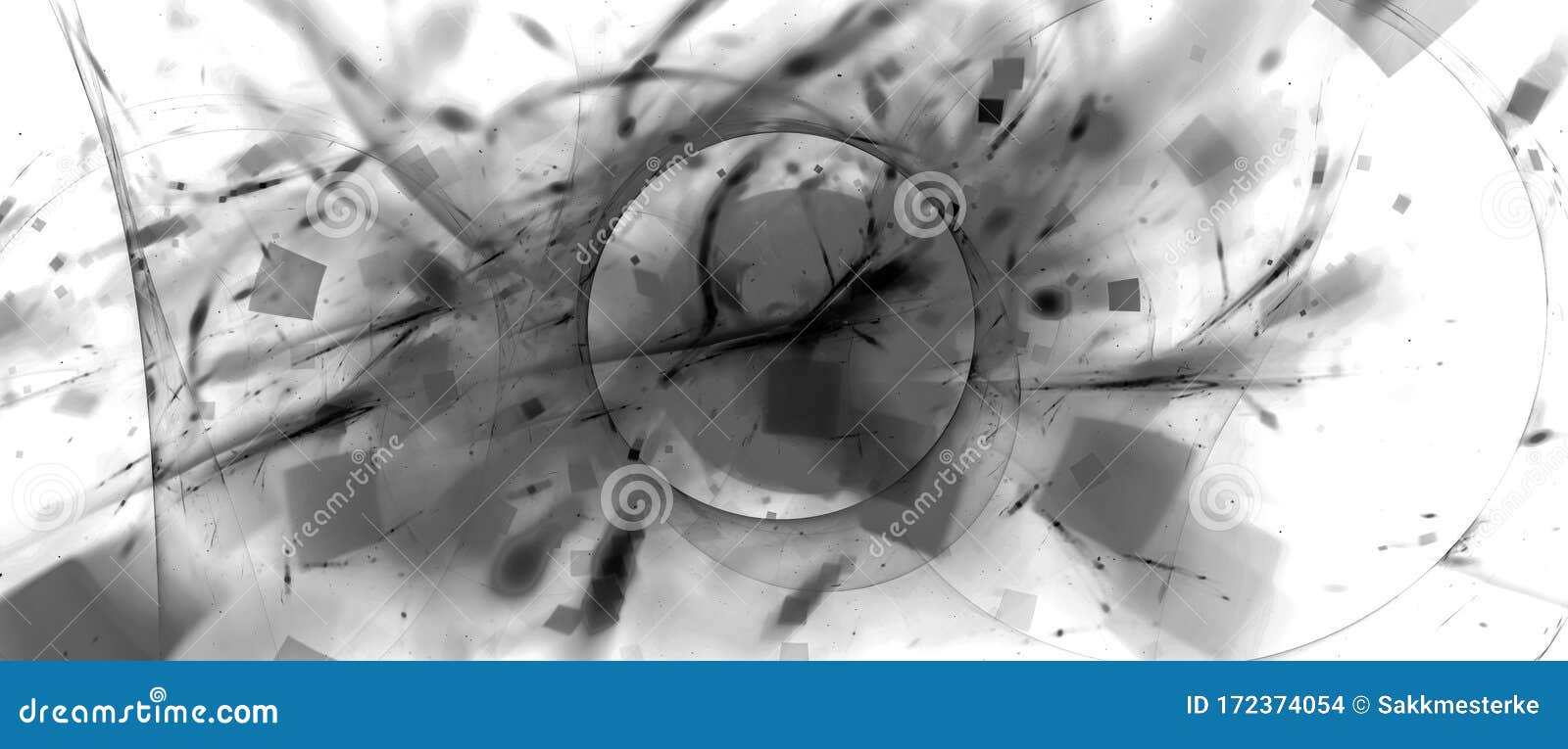 Portal with Plasma Particles Black and White Texture Stock Illustration ...