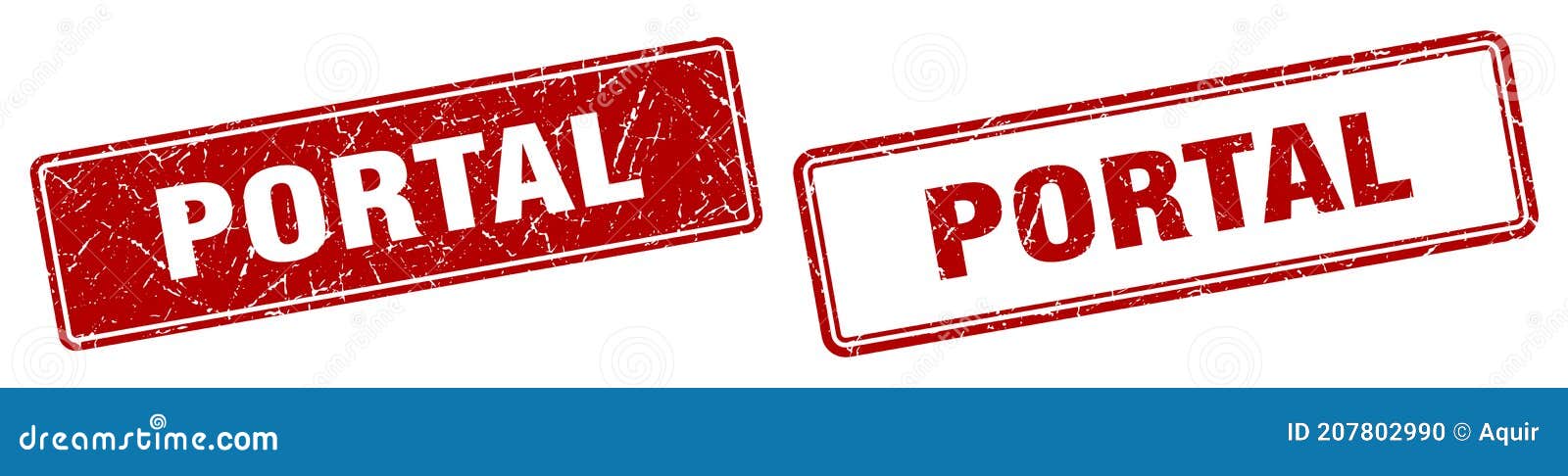 Portal Stamp Set. Portal Square Grunge Sign Stock Vector - Illustration ...