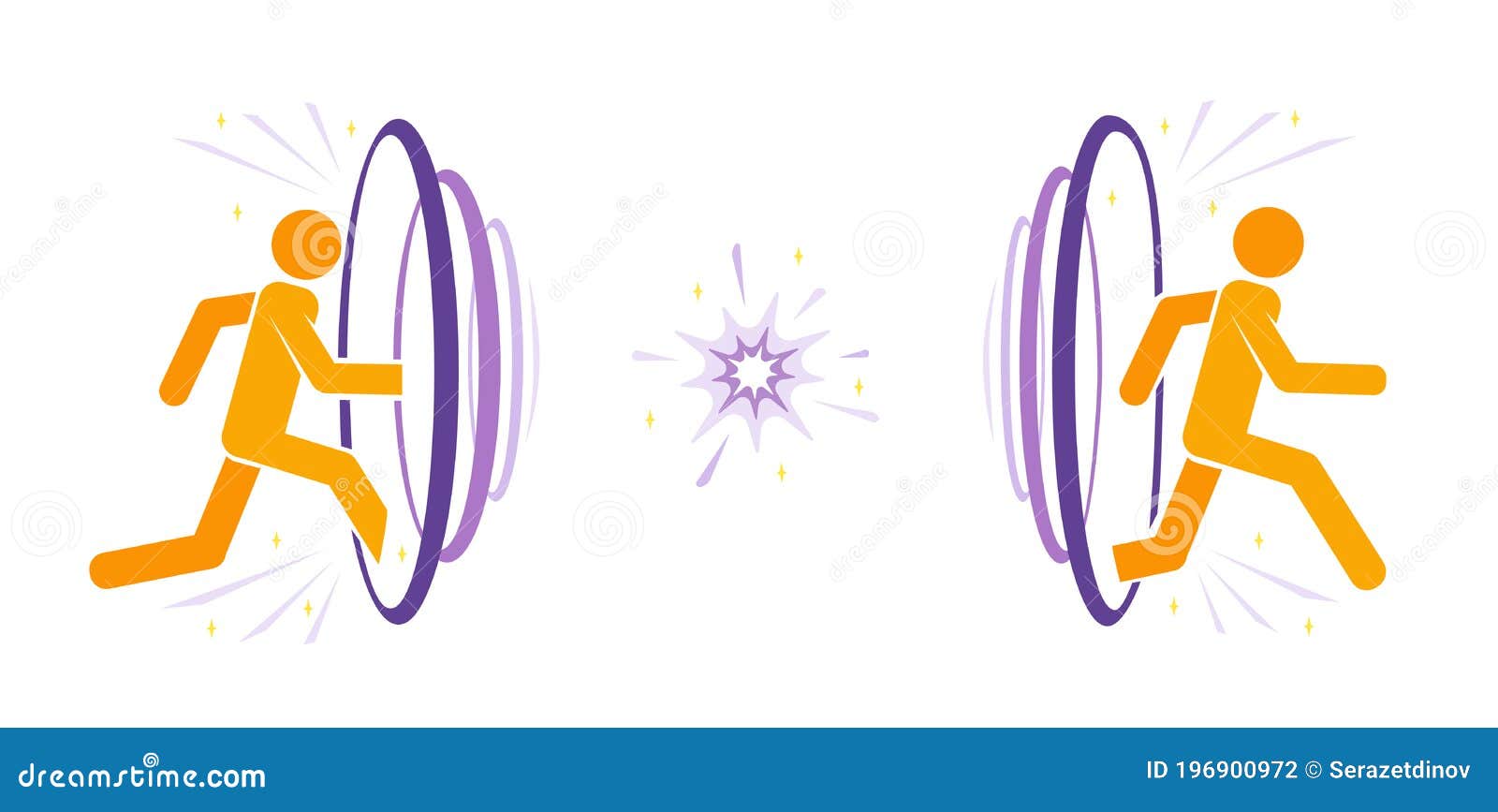 Portal or time machine stock vector. Illustration of round - 196900972