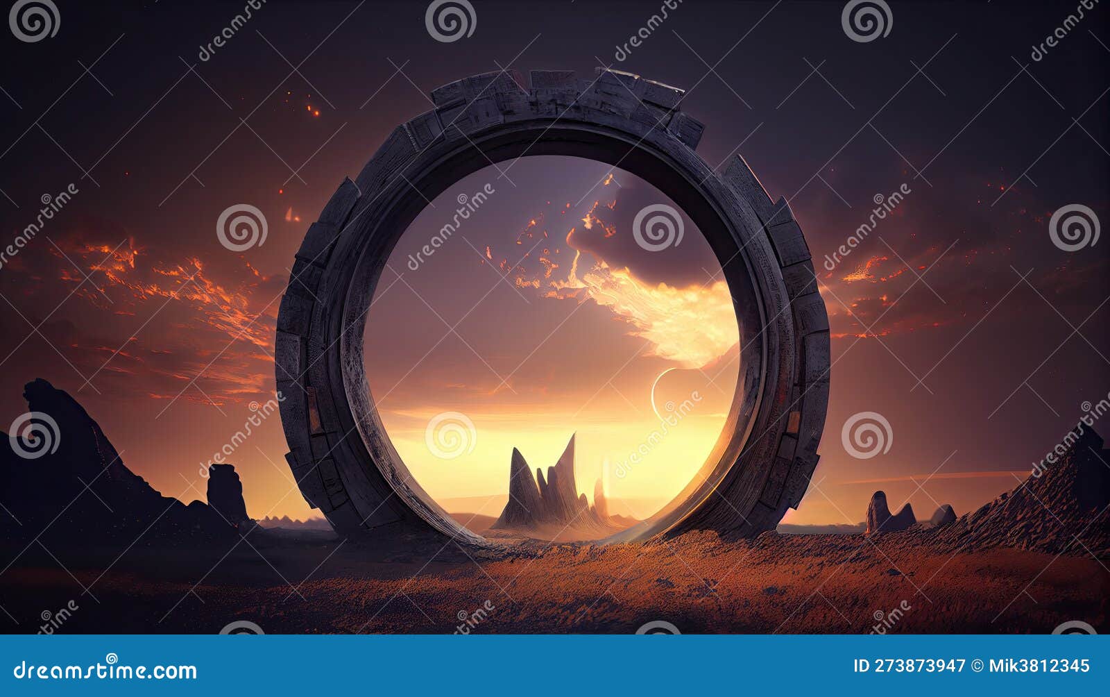 Portal To Another Dimension Stock Illustration - Illustration of magic ...