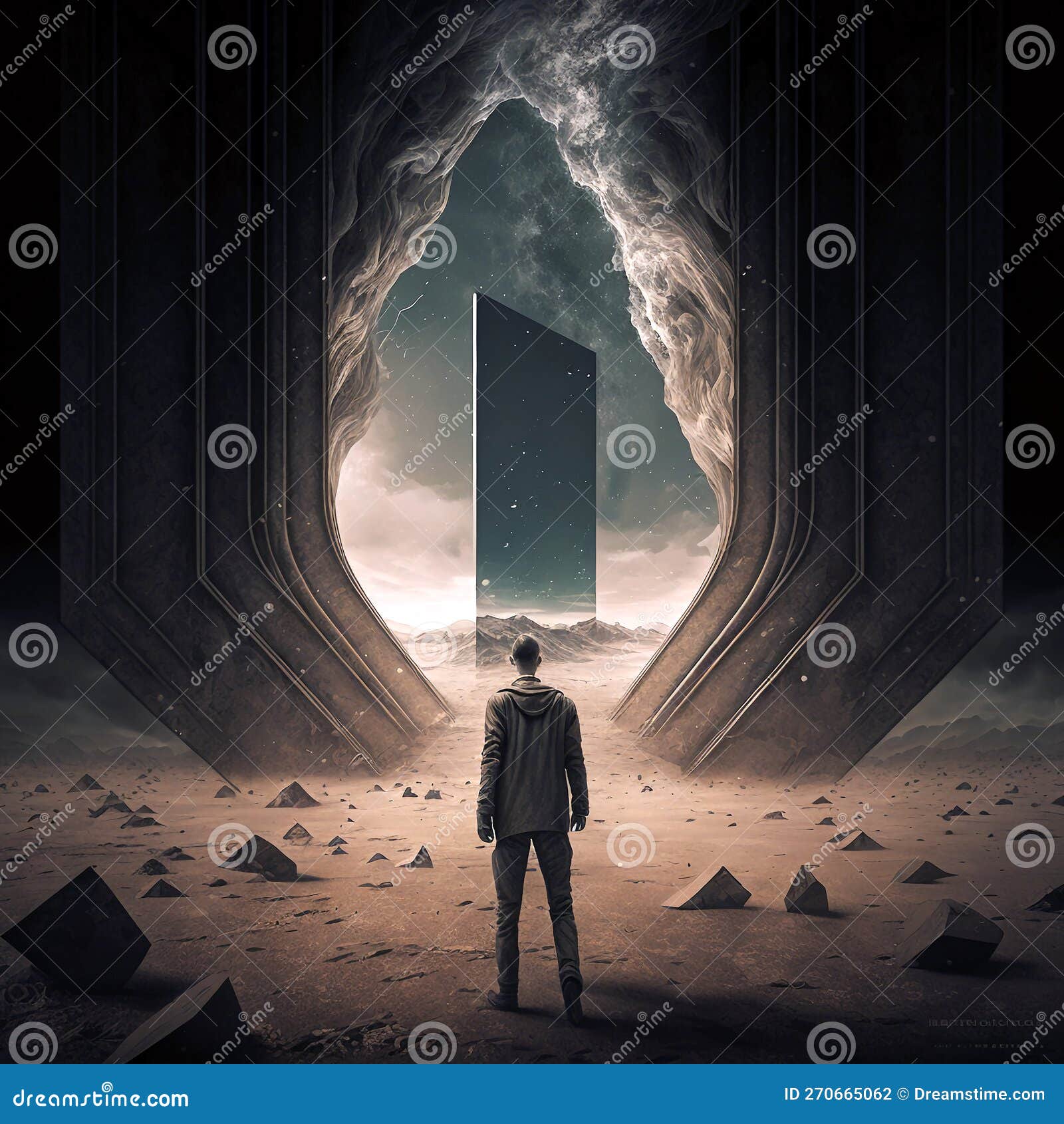 Portal To a Parallel Universe, Sci-fi Illustration Stock Illustration ...