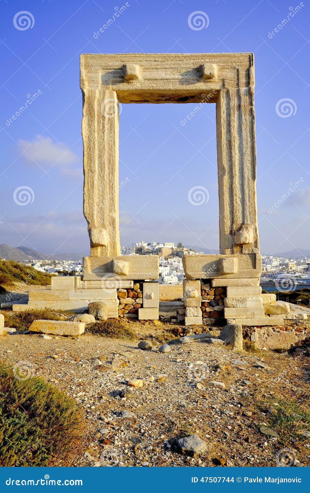 Portara, Naxos Island, Greece Stock Photo - Image of historical ...