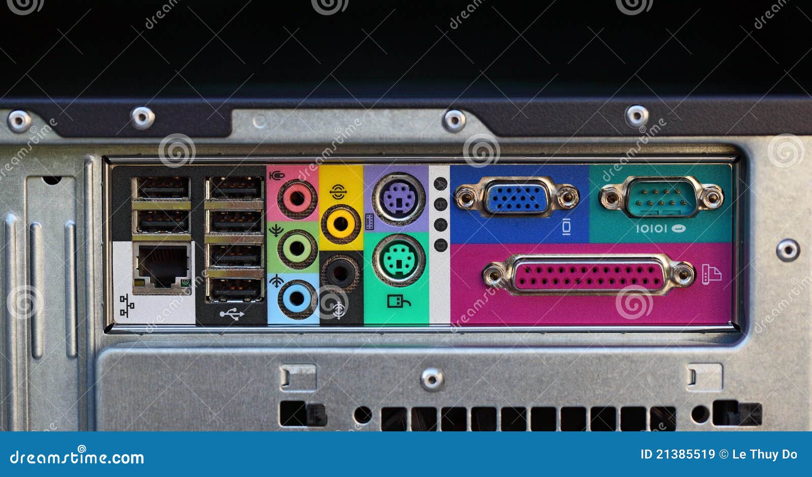 Portas do computador imagem de stock. Imagem de vermelho - 21385519