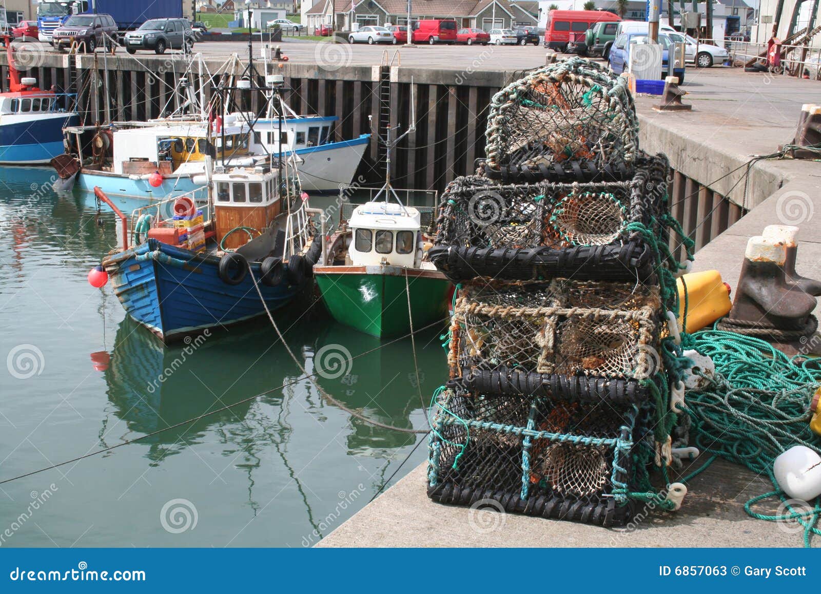 Portavogie Lobster Pots stock image. Image of northern - 6857063