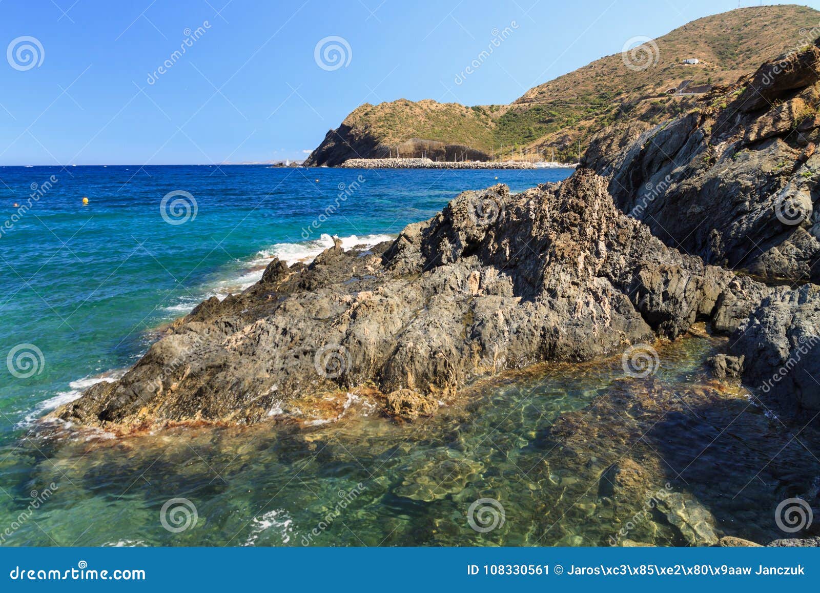 Portbou imagen de archivo. Imagen de marina, cubo, turismo - 108330561