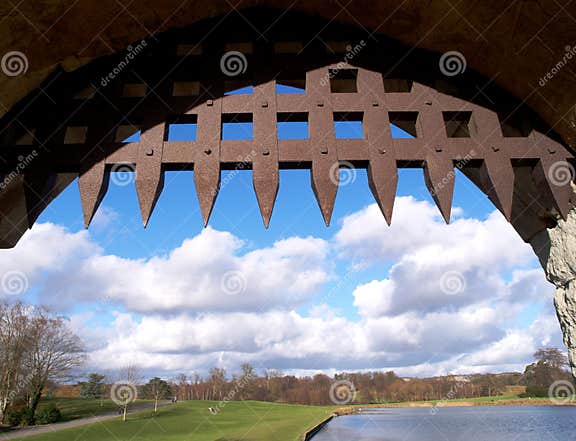 Portcullis and view stock photo. Image of castle, view - 7831446