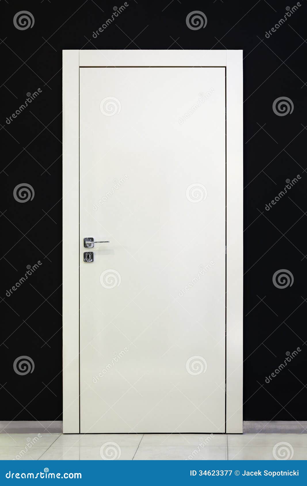 Porte Blanche Fermée Moderne Image stock - Image du trame, minimalisme ...