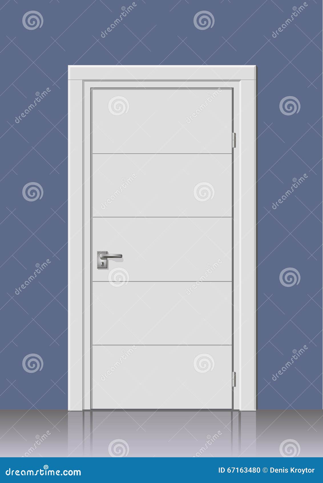 Porte dans le mur illustration stock. Illustration du classique - 67163480