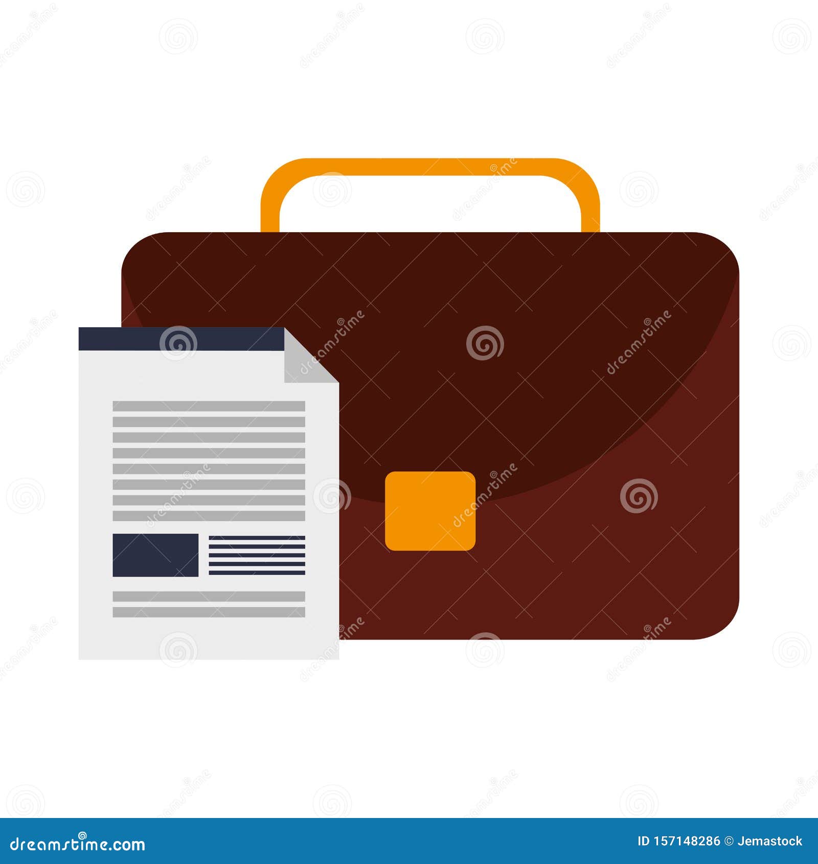 Porte-documents Commerciaux Et Symbole De Document Illustration de ...