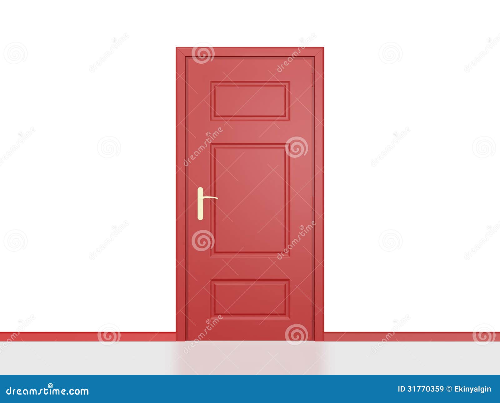 Porte rouge illustration stock. Illustration du liberté - 31770359