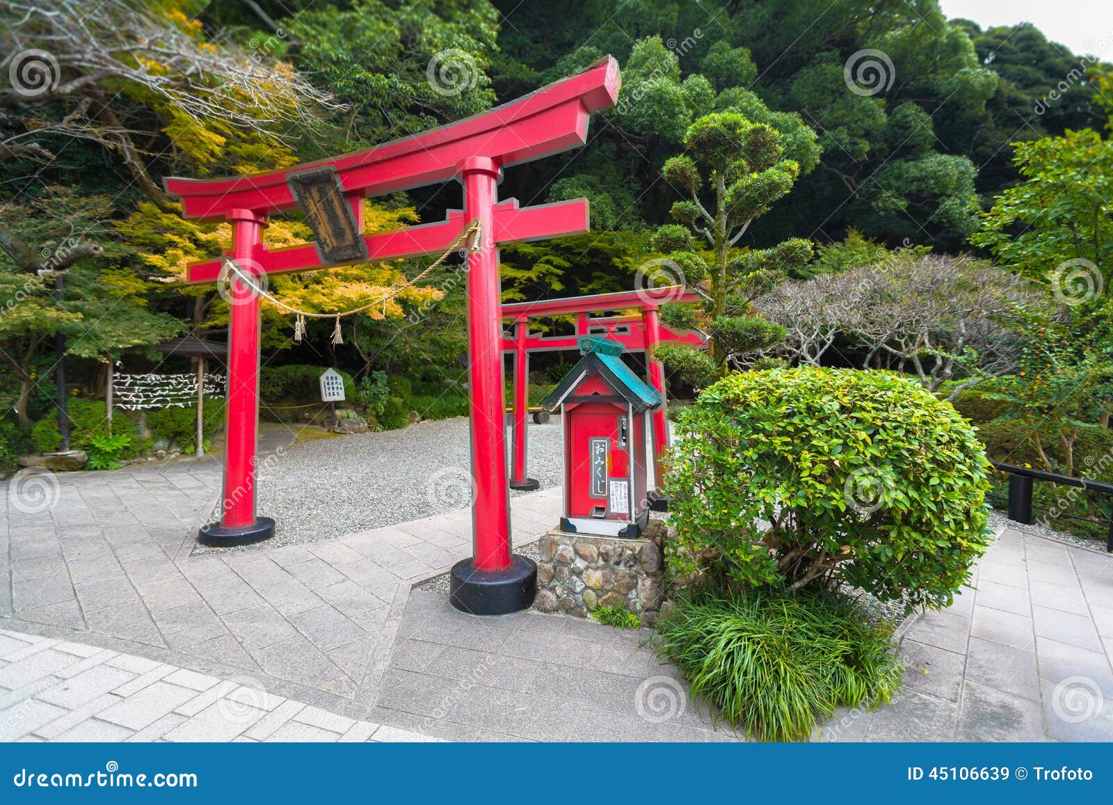Porte Traditionnelle De Torii Image stock - Image du arbre, piste: 45106639