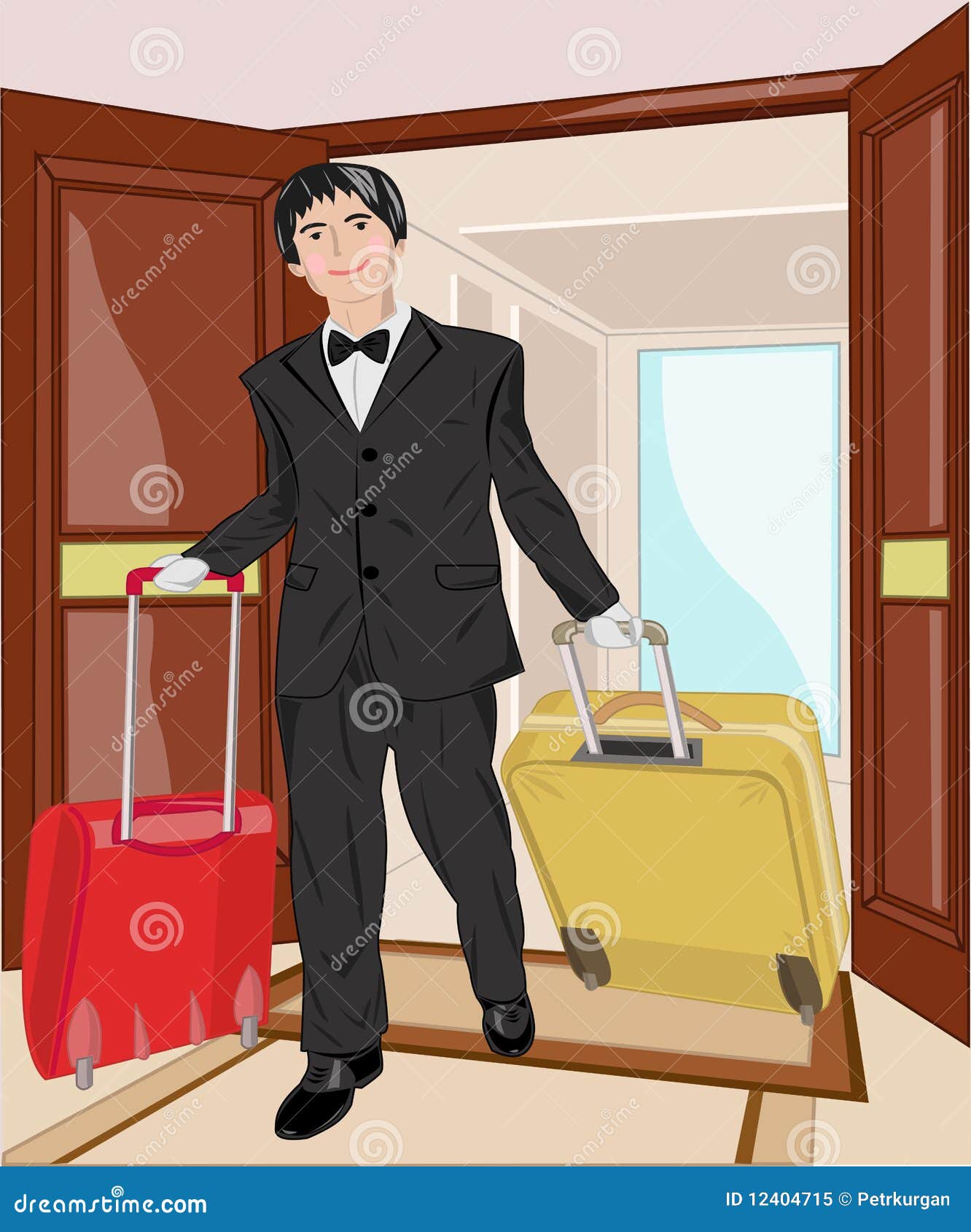 Porter stock vector. Illustration of service, mirror - 12404715