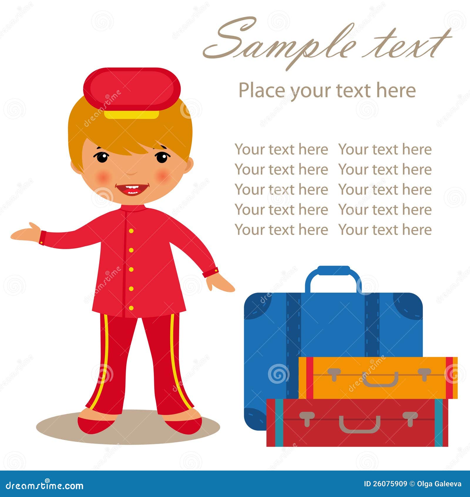 Porter stock vector. Illustration of vector, happy, sample - 26075909